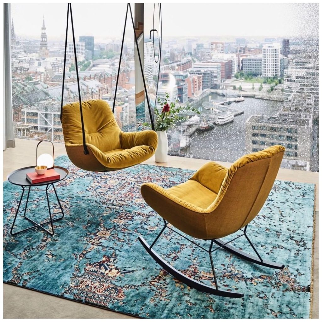 yellow-swing-seat-in-a-luxury-living-room-freifrau-manufactur - Hanging ...
